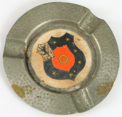 ANTIQUE SHIELD ORANGE CREST CARLTON WARE ENGLAND FRIBOURG TREYER OXFORD ...