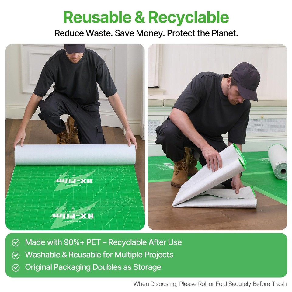 39" x50' Heavy-Duty Floor Protection | Construction Grade Carpet ...