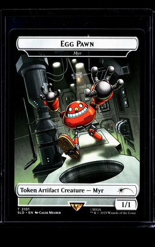 2025 MTG Magic the Gathering SLD Secret Lair Sonic Token #2101 Egg Pawn ...