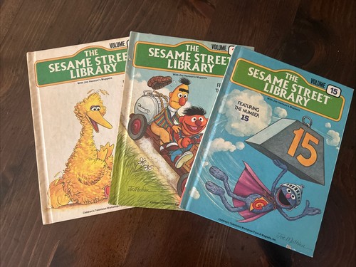 Vintage Sesame Street Library Books Set Lot 1-15 Hardcover 1978 | eBay