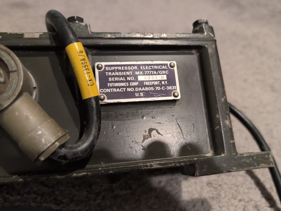 MX-7777 Electrical Suppressor & Power Cable Military Radio VIC-1 VIC-3 ...