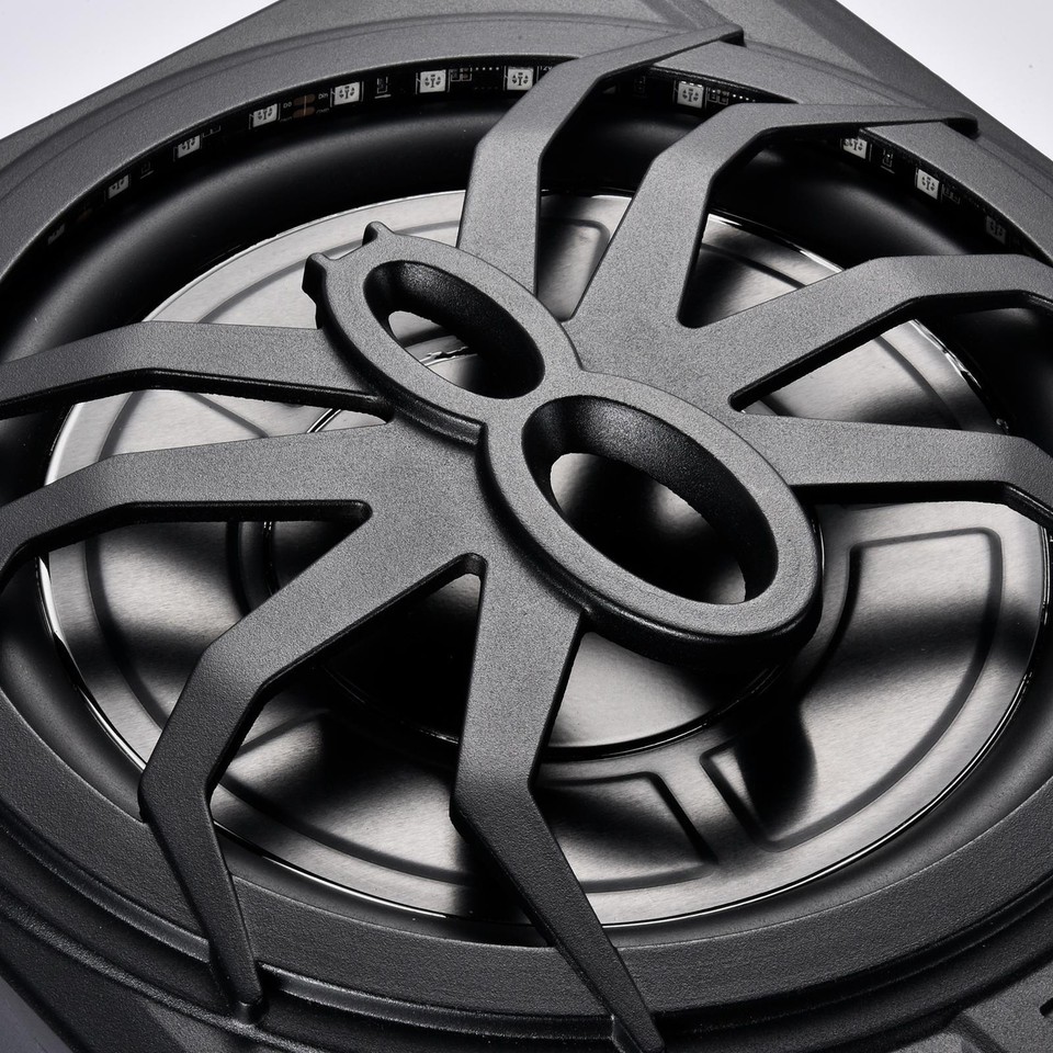 Under-Seat Powered Subwoofer Car Truck Sub W/ Amp Kit Blue Led Ambient ...