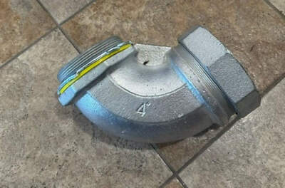 Hubbell-RACO 90-Degree 4" Insulated Liquid-Tight Connector Malleable ...