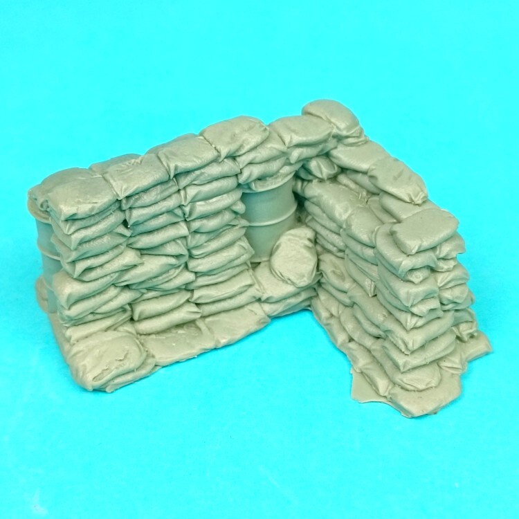Diorama 1/35 Resin Sandbag Walls Trench Bunker Military Scene Model ...