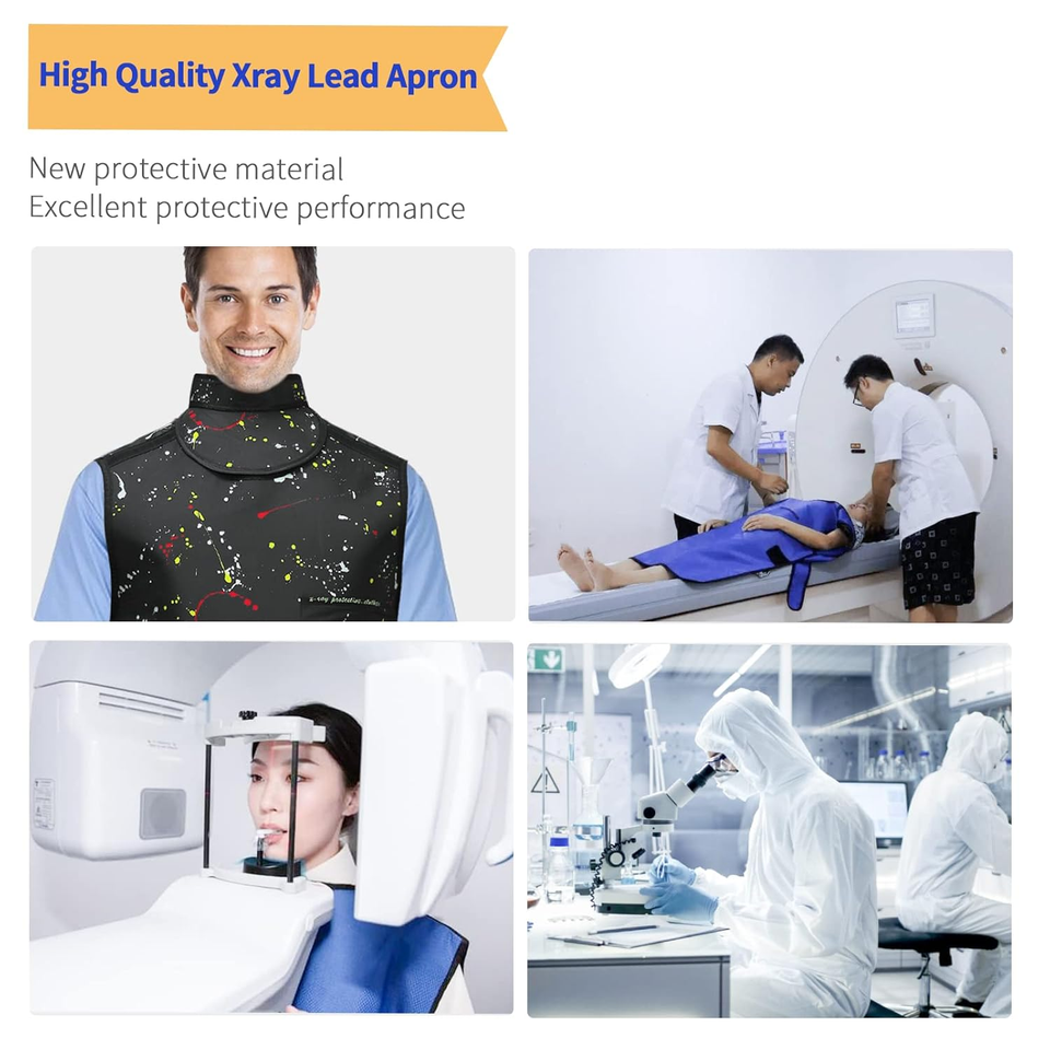 0.5Mmpb Lead X-Ray Apron - Shields Protection Apron with Thyroid Lead ...