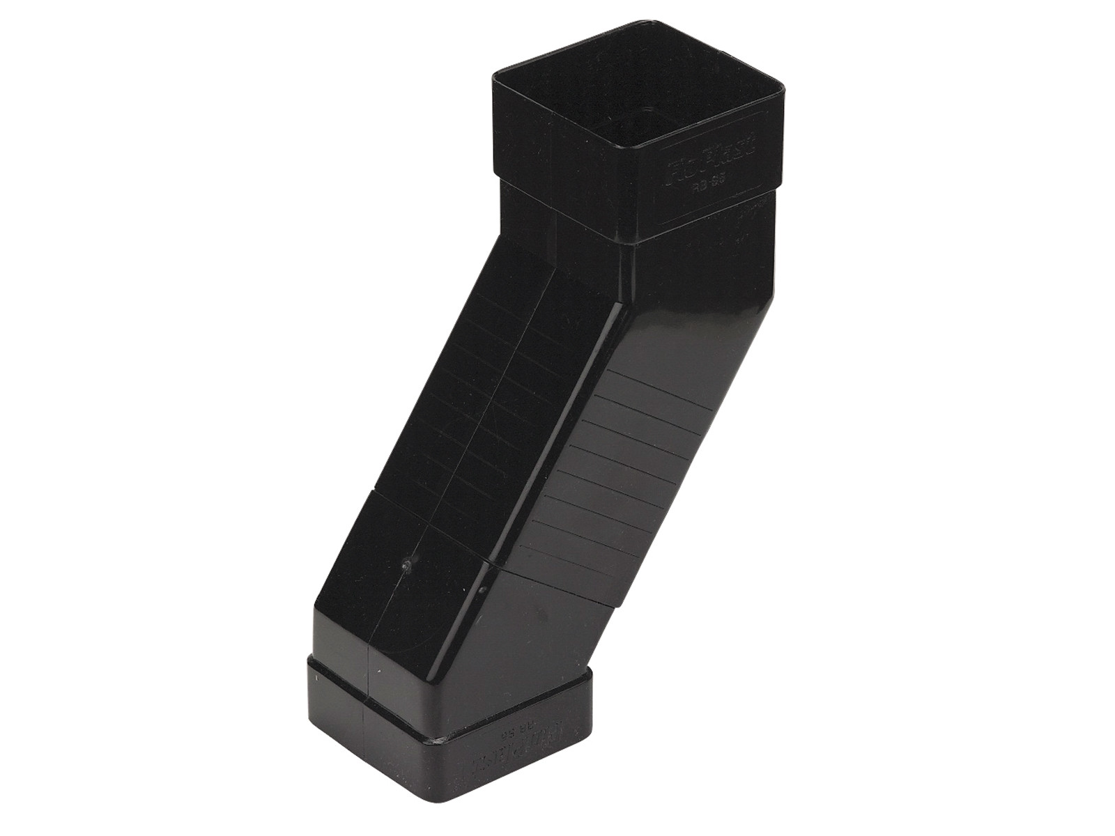 Floplast RBS5BL 65mm Square Downpipe - Adjustable Offset Bend - Black ...