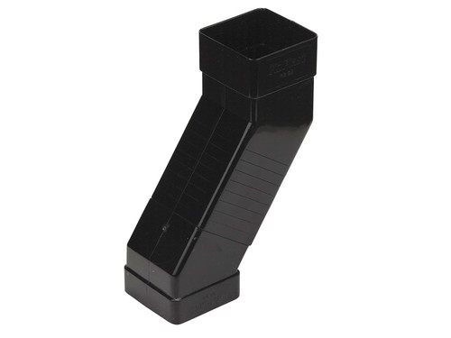 Floplast Down Pipe RBS5BL 65mm Square - Adjustable Offset Bend - Black ...