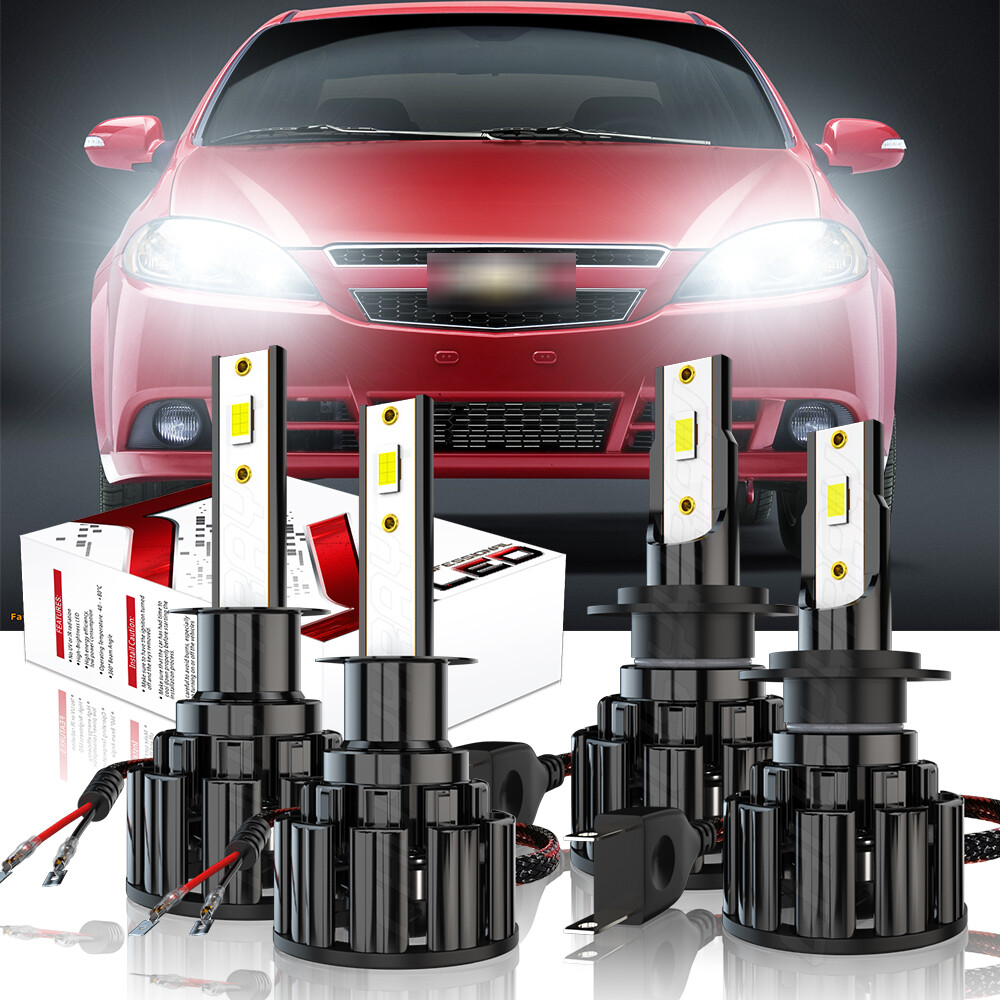 4x H7 & H1 LED Headlight Combo 6000K White Bulbs For Chevrolet Optra ...