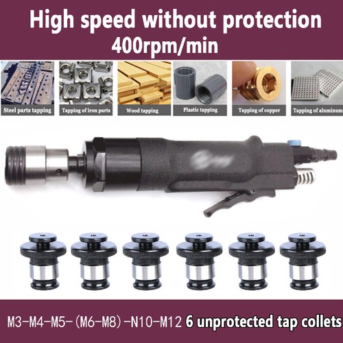 Air Drilling w/ 6 Chucks Pneumatic Tapping Tool Gun Type Drill 400rpm ...