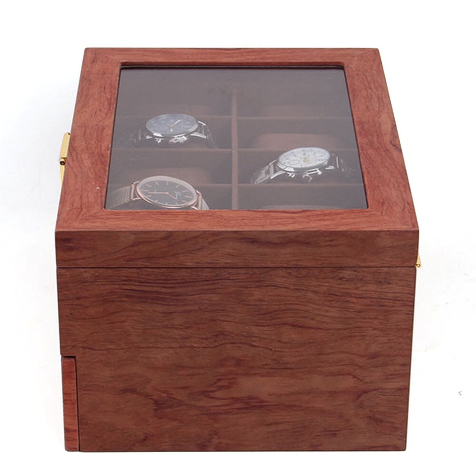 20 Slots Wooden Watch Storage Box Watch Jewelry Organizer Display Case ...
