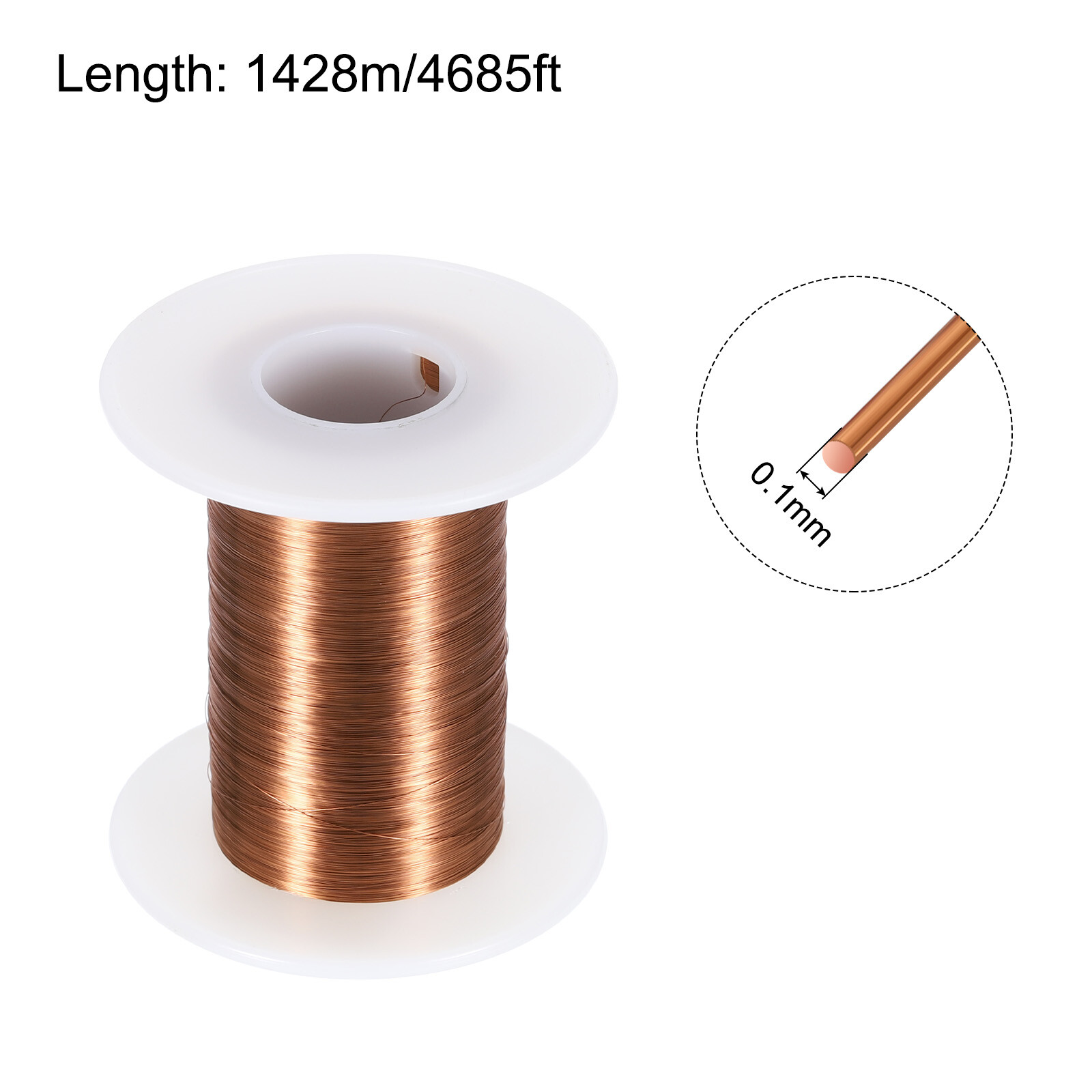 0.1mm Magnet Wire 4685ft Enameled Copper Wire Enameled Magnet Winding ...