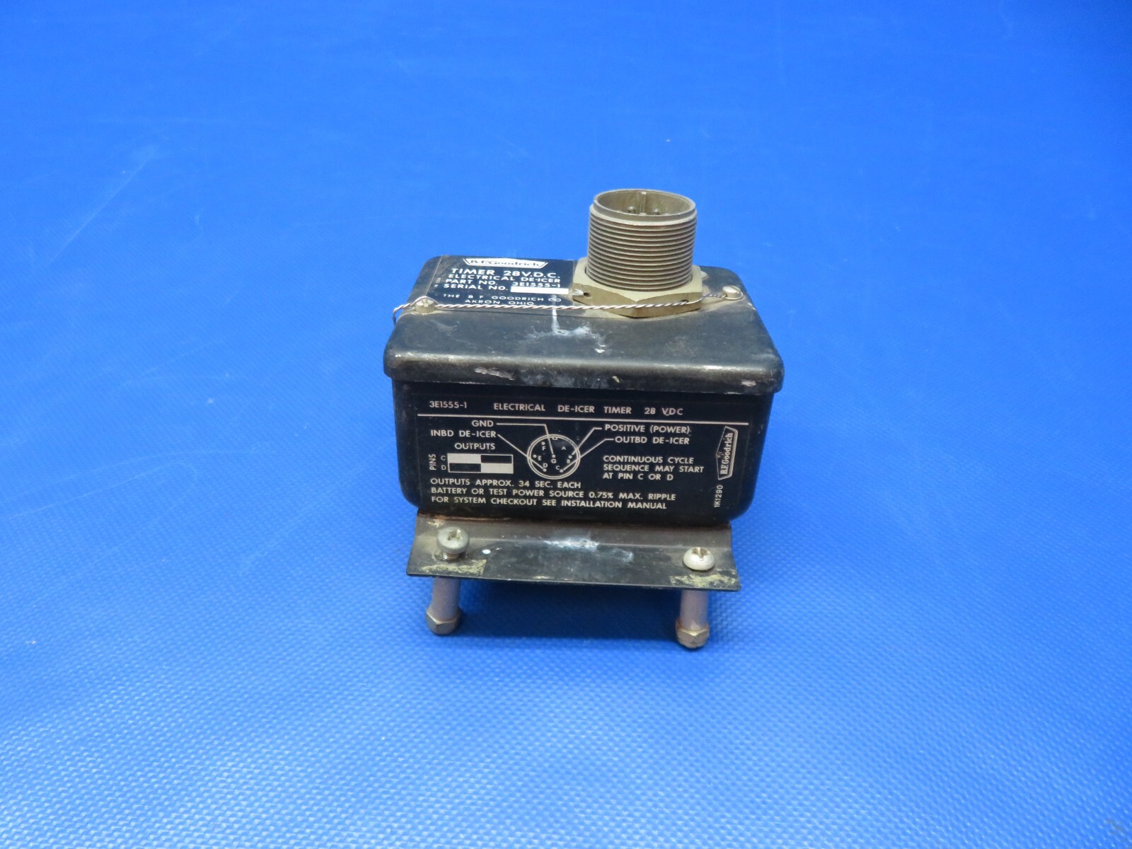 B. F. Goodrich Electrical De-Ice Timer 28v P/N 3E1555-1 TESTED (1223 ...
