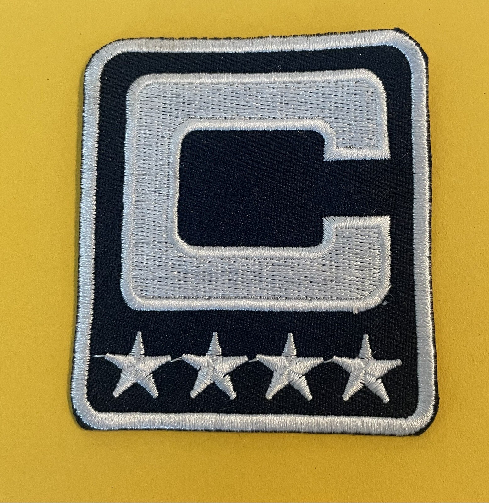NFL CAPTAIN C PATCH Black With Silver STARS | eBay
