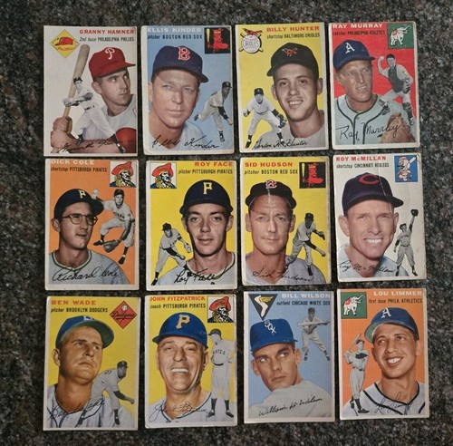 1954 Topps Baseball 12 Card Lot - Mid Range to Lower | eBay