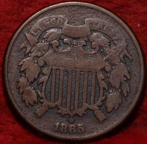 1865 Philadelphia Mint Copper Two Cent Coin | eBay