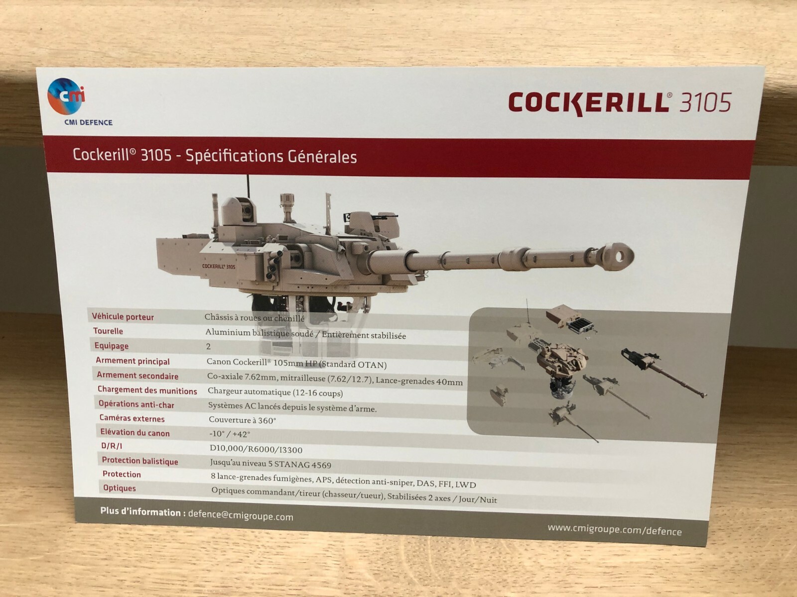 CMI Defence Cockerill 3105 turrets with 105mm gun brochure | eBay