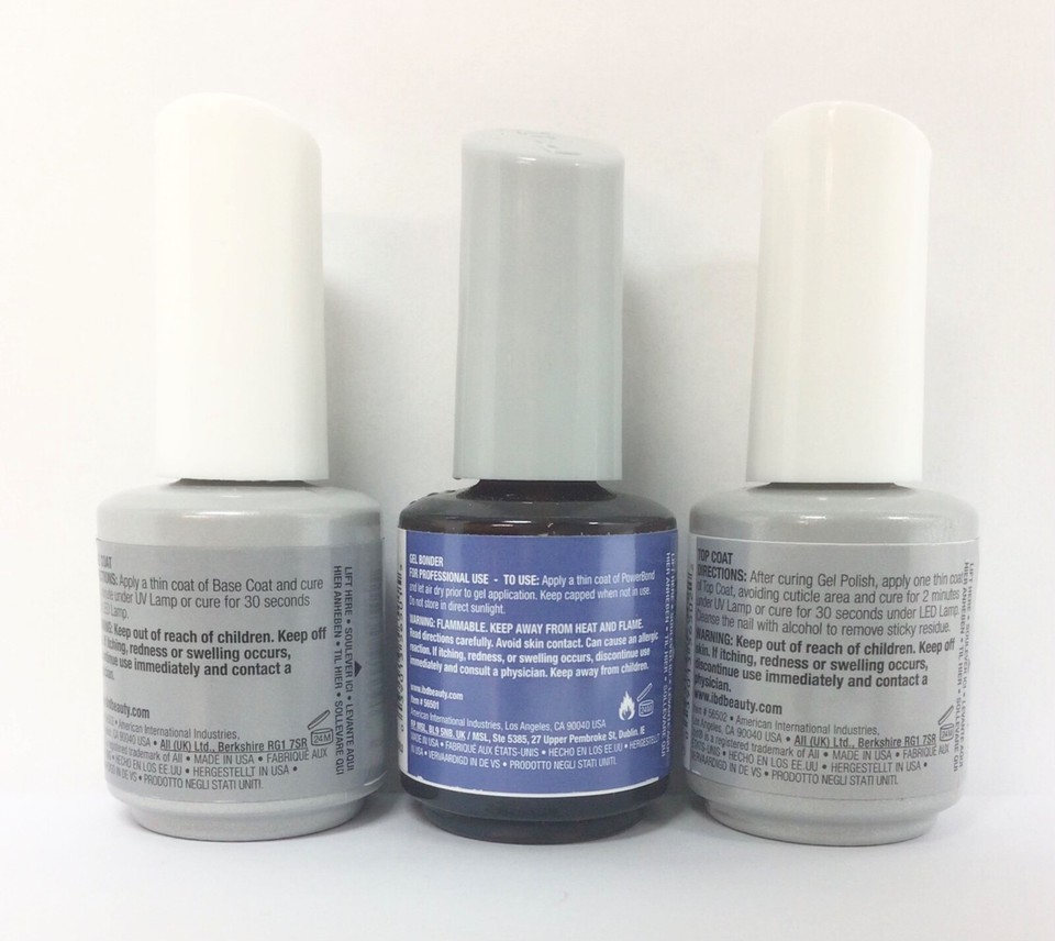 IBD Just Gel Polish Soak Off 3pc Kit - BASE + TOP + POWER BOND .5oz ...