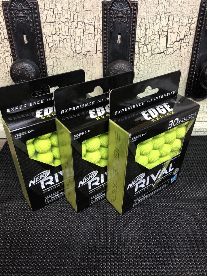 (3) Hasbro Nerf Rival E3397 Precision Battling 30x High-impact Rounds ...