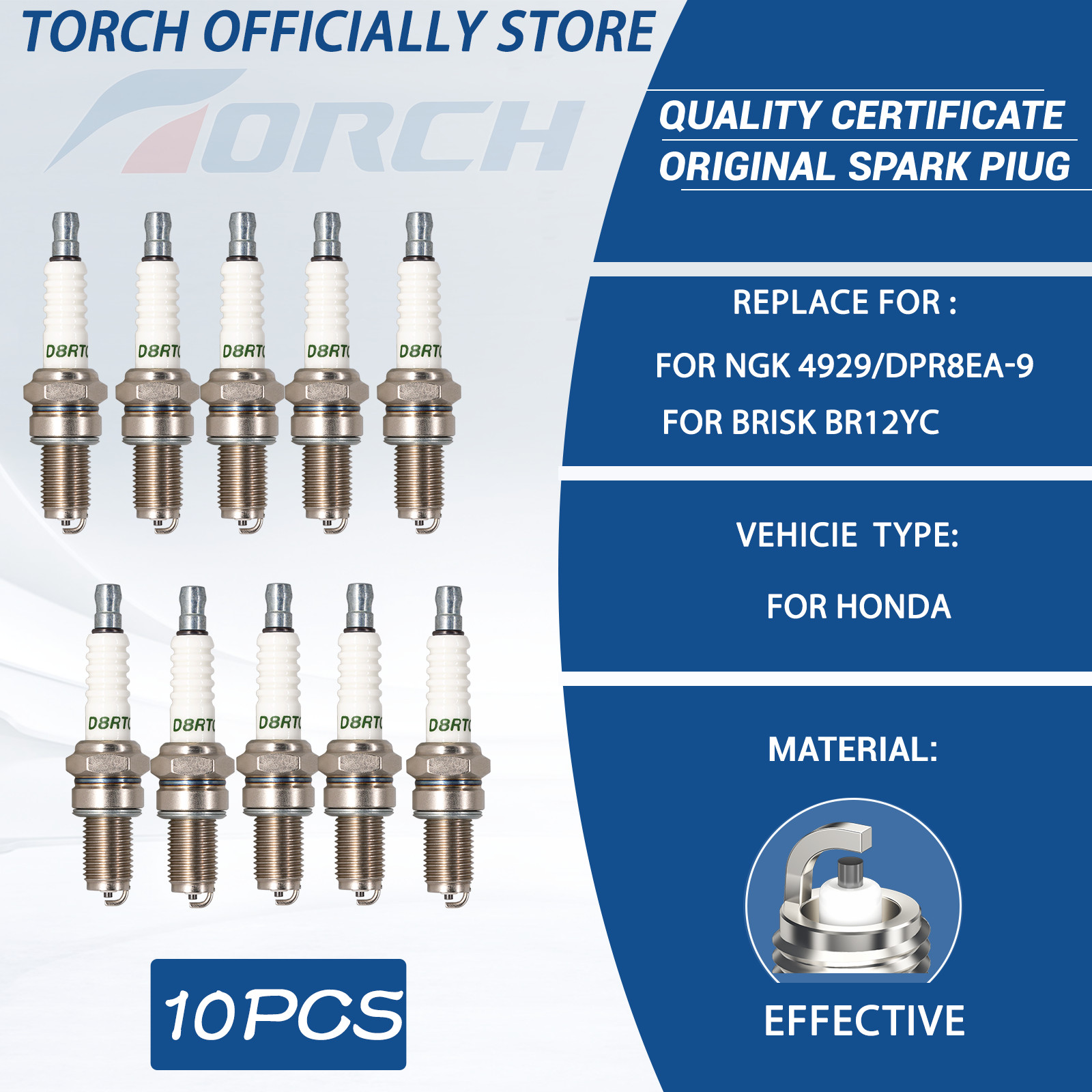 Torch D8RTC - Alternative spark plugs