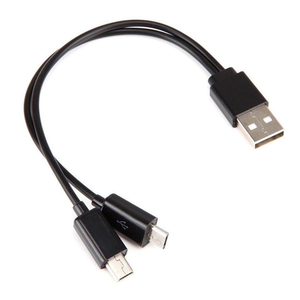 Short 20cm USB A Male to 2 Micro B USB Male 5pin Y Splitter fast ...