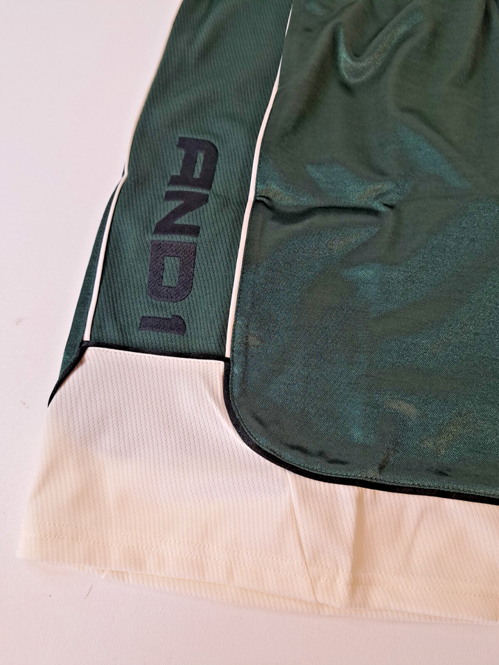 And1 Mens Basketball Gym Workout Shorts Green off White ALL SIZES M L ...