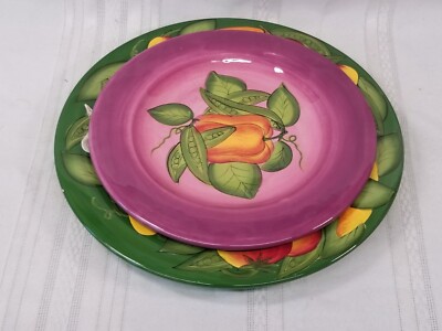 Laurie Gates Dinner salad Plates Vegetables Theme Gates Ware | eBay