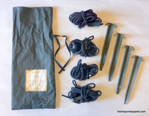 Tent Stake Kit HDT Base-X Military Shelters (4) 12" Stakes (4) 22' Rope ...