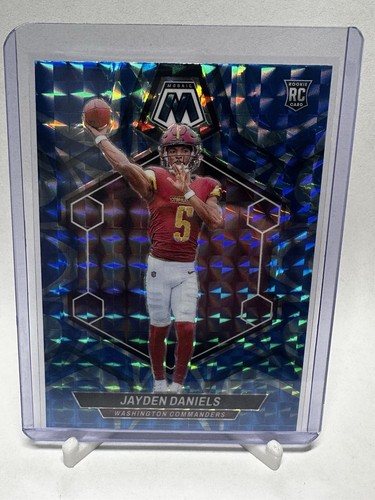 Jayden Daniels RC 2024 Panini Mosaic Reactive Blue Prizm #302 ...