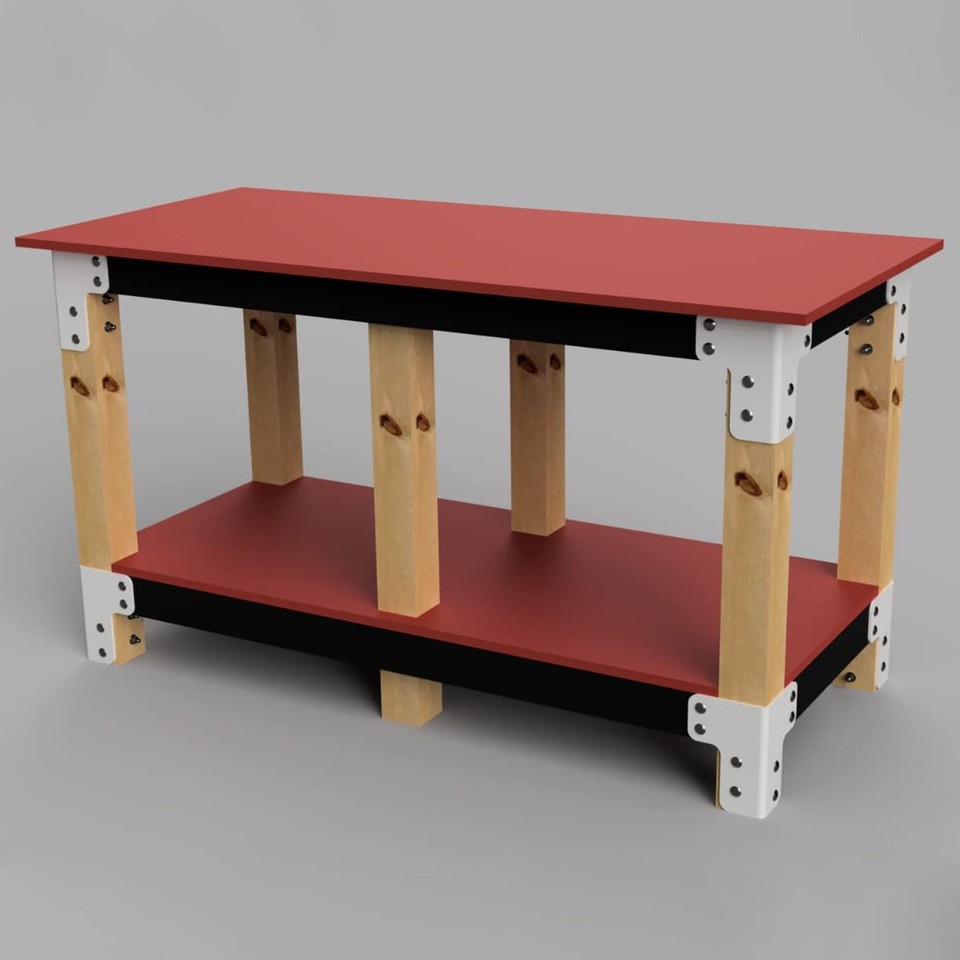 Steel Corner Brackets 8 Pcs Workbench Shop Table Kit Multi-Angle Joint ...