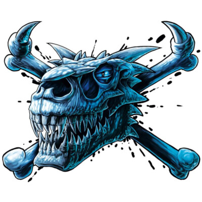 "Dragon" Temporary Tattoo, Blue Dragon Skull & Crossbones, USA Made | eBay
