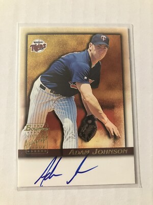 ADAM JOHNSON ROOKIE AUTOGRAPH 2001 BOWMAN CERTIFIED BA-AJ MINNESOTA ...