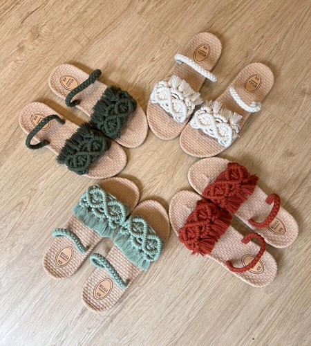 Handmade Woven Macrame Sandals Colorful Beach Wedding Boho Women's Shoes Gifts | eBay