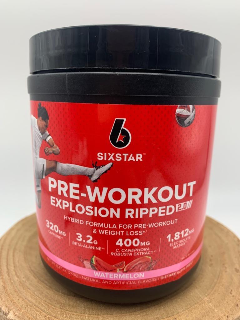 Six Star Pre-Workout Explosion Ripped 2.0 Watermelon - Endurance Powder ...