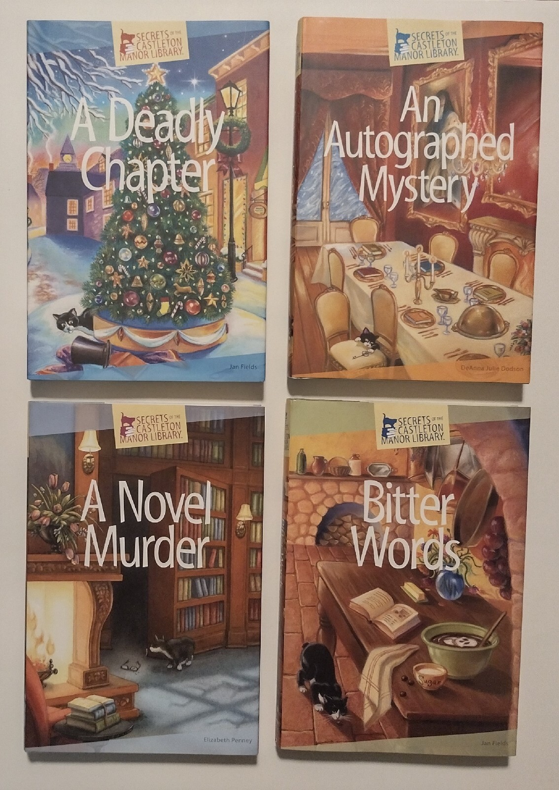 Lot of 4 Secrets of the Castleton Manor Library Mystery (Annie's) HC/DJ ...