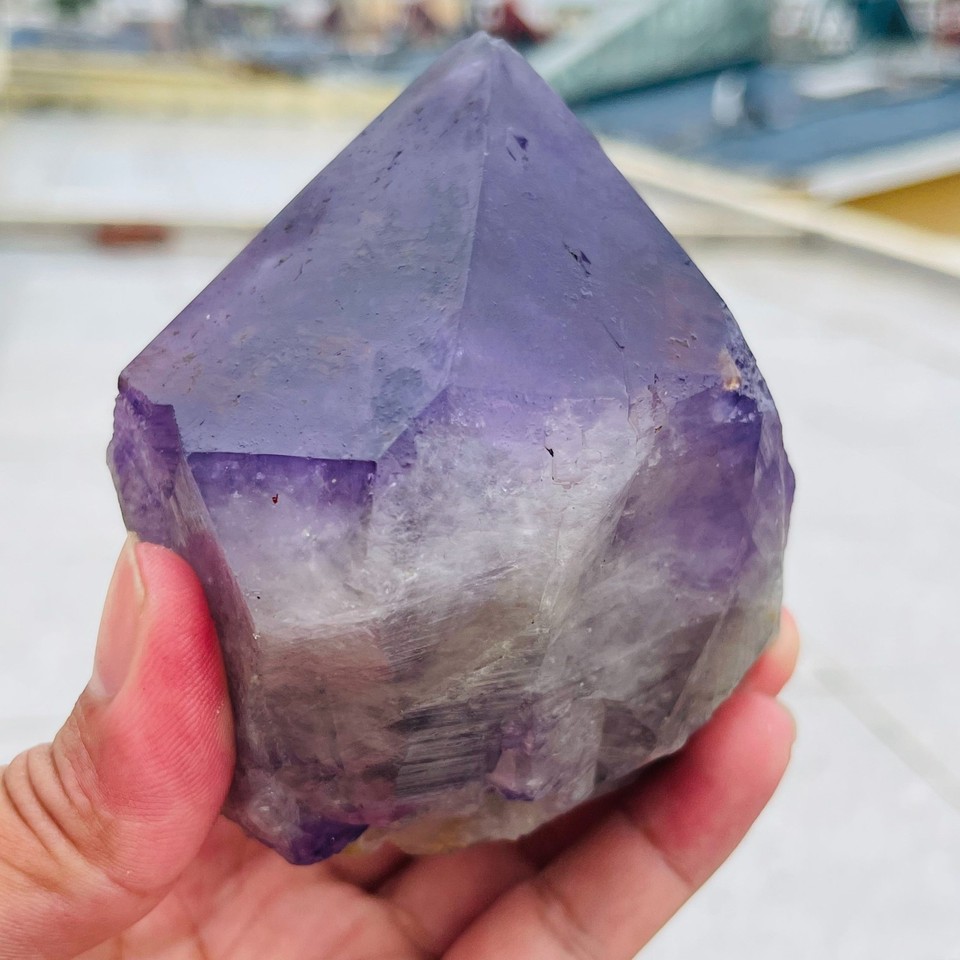 655g Natural Amethyst Single Point Quartz Crystal Mineral Energy ...