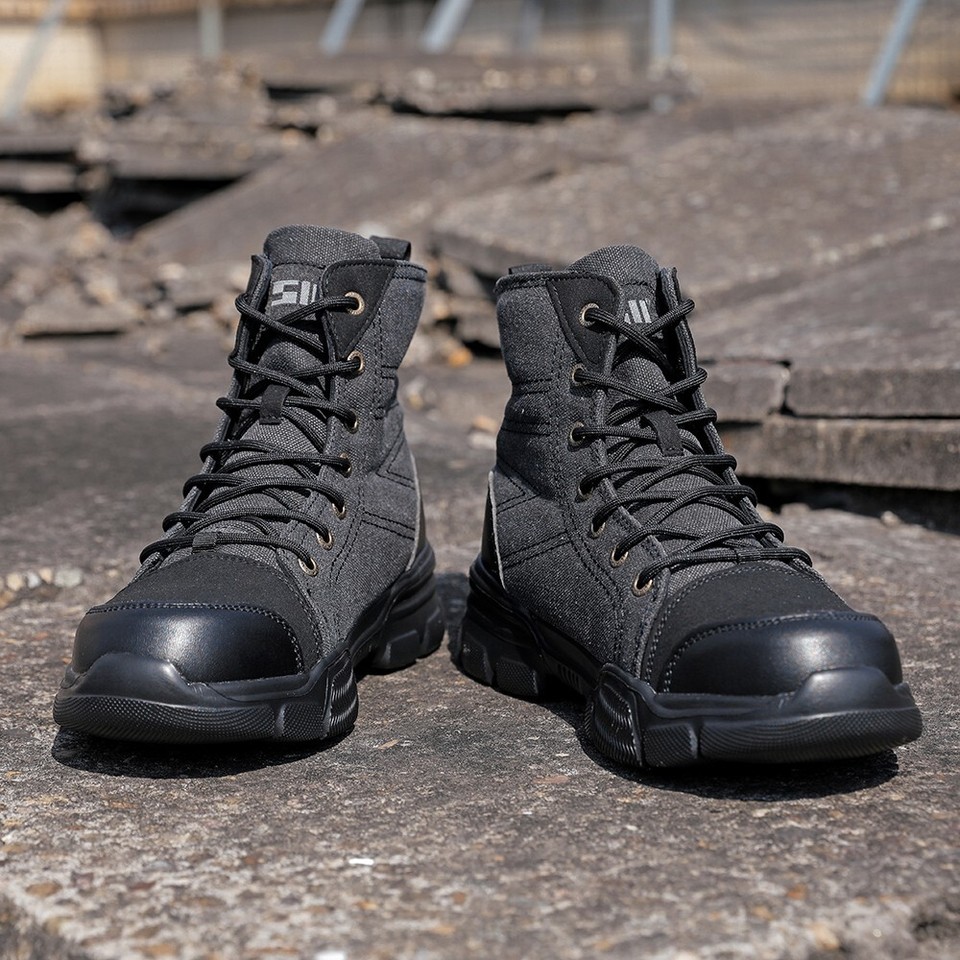 Mens Waterproof Work Boots Steel Toe Non Slip Boots Safety Shoes ...