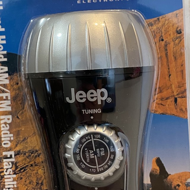 Jeep Hand Held Am FM Radio Flashlight Pop up Safety Flasher JXF50 ...