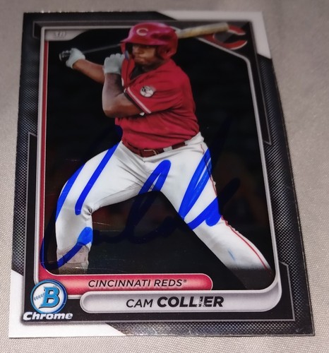 Cam Collier 2024 Bowman Chrome Auto Card Cincinnati Reds | eBay