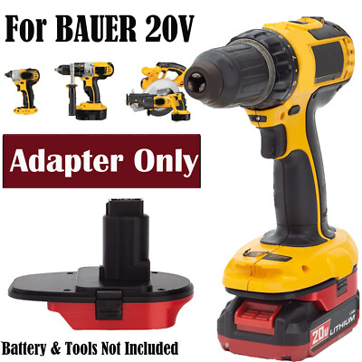 Battery Adapter For Bauer 20V Li-Ion Battery For Dewalt 18V Ni-Cd Power ...