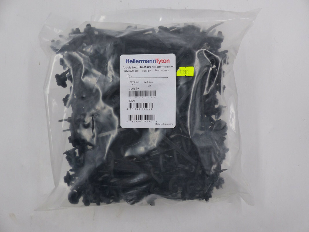 QTY 500 HELLERMANN TYTON CABLE TIES, FIR TREE MOUNTS 6.2" LONG MOUNTING HOLE DIA | eBay