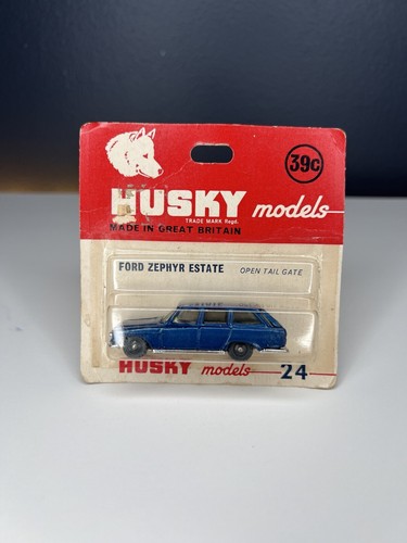MINT HUSKY MODELS NO 24 FORD ZEPHYR ESTATE - ORIGINAL CARD & UNOPENED ...