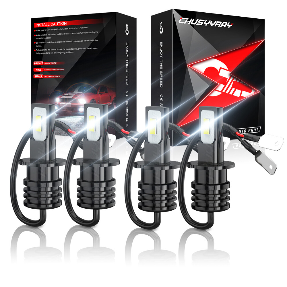 4x H1 LED For Mazda 6 2003-2008 Combo de luces altas y bajas 6000K ...