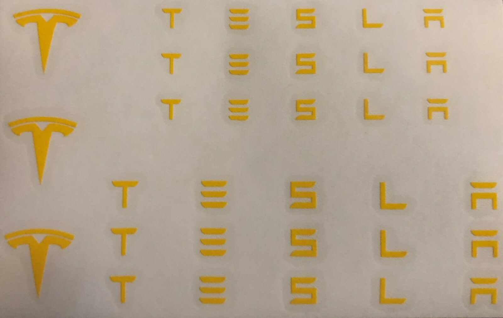 9 TESLA Brake Caliper Logo Vinyl Decals Stickers Heat Resistant | eBay