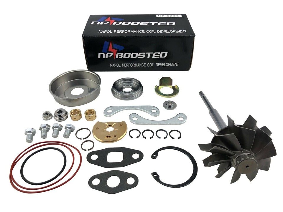 Turbo Rebuild Repair Kit & 10 Blade Turbine Wheel Shaft Upgrade FITS ...