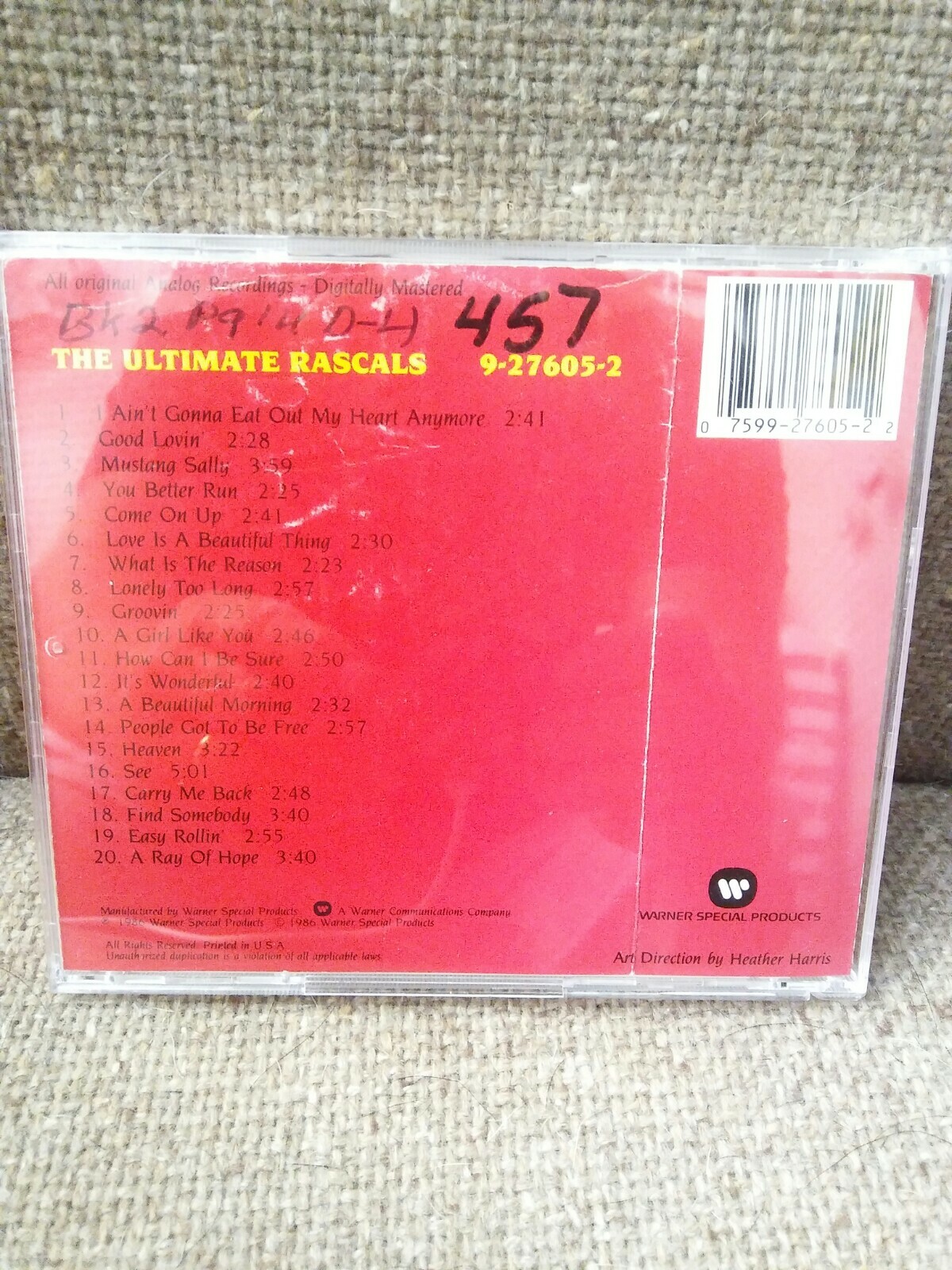 The Ultimate Rascals Cd Used Some Writing On Back Artwork | eBay