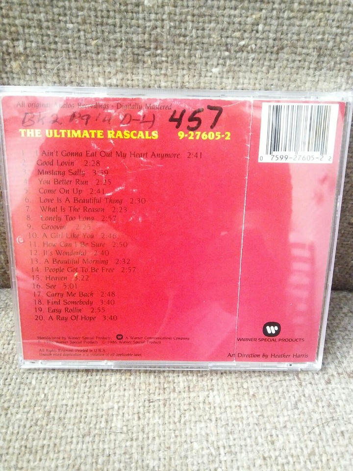The Ultimate Rascals Cd Used Some Writing On Back Artwork | eBay