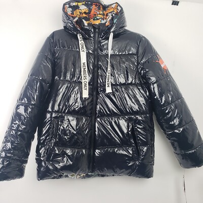 NEW Puffer Coat Jacket Nickelodeon X Members Only - XL - Black NWT | eBay