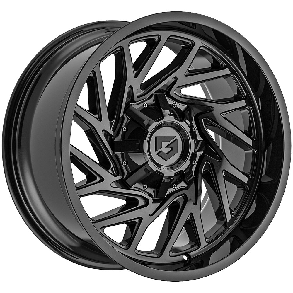 (Set of 4) Gear Off-Road 769B Sequence 20x9 8x180 +18mm Gloss Black ...