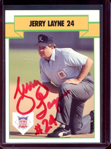 1990 T & M MLB Umpires Auto Autographed Signed Jerry Layne | eBay