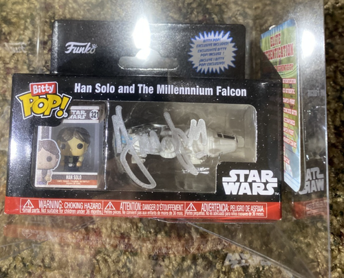 Harrison Ford W/Millenium Falcon Signed/Auto. Star Wars Funko Bitty Pop ...